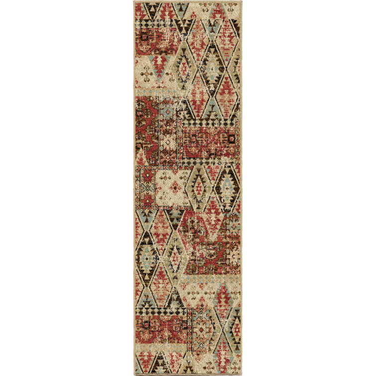 Millwood Pines Bahena Southwestern Red/Brown Area Rug & Reviews | Wayfair