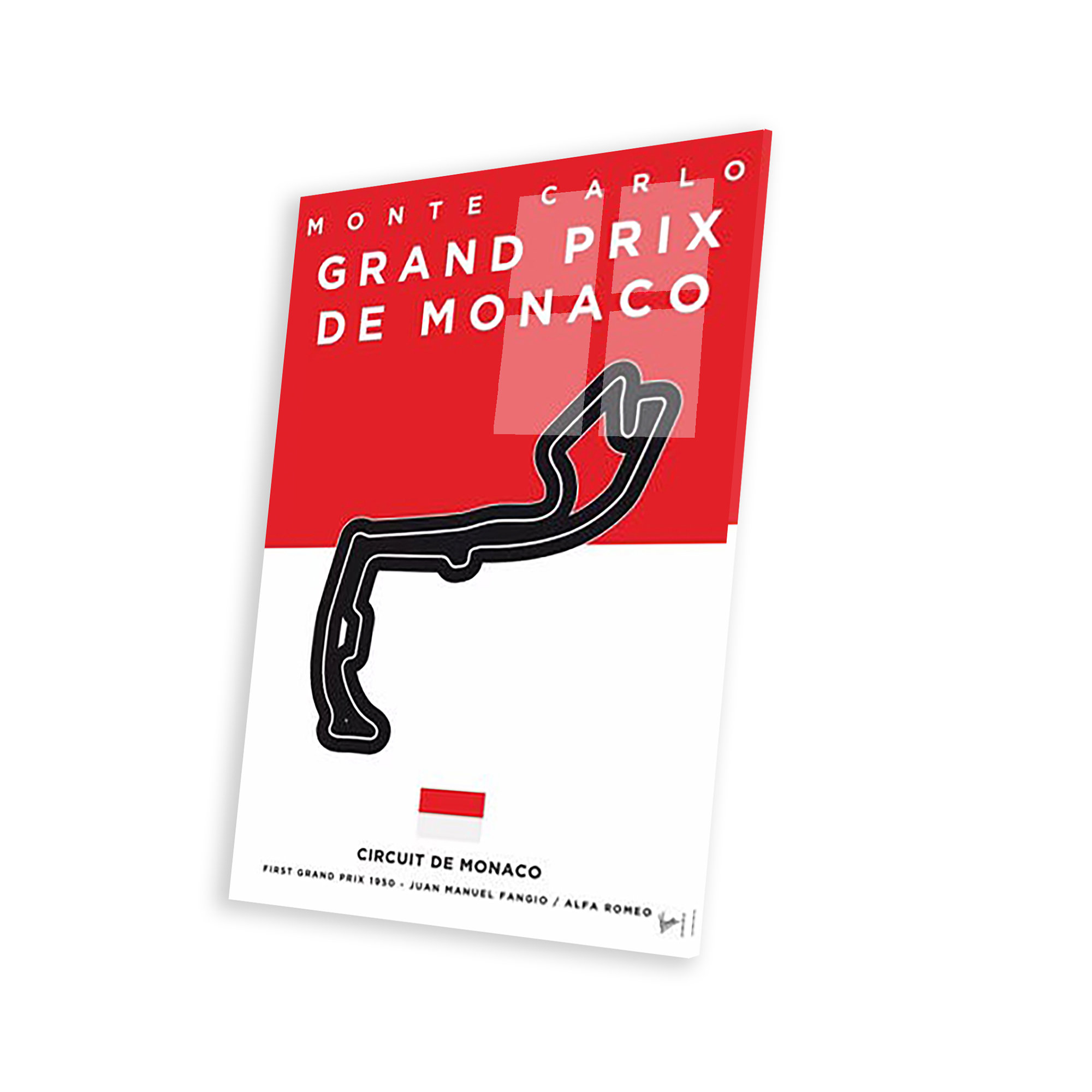 Trinx F1 Monaco Race Track Minimal Poster by - Unframed Graphic Art ...