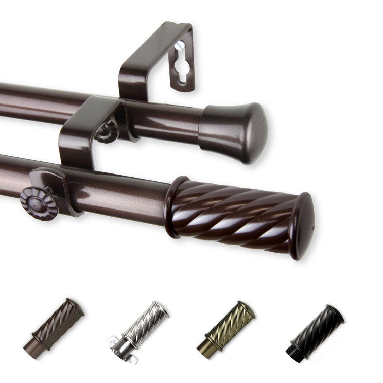 Everly Quinn Adjustable Double Curtain Rod & Reviews | Wayfair
