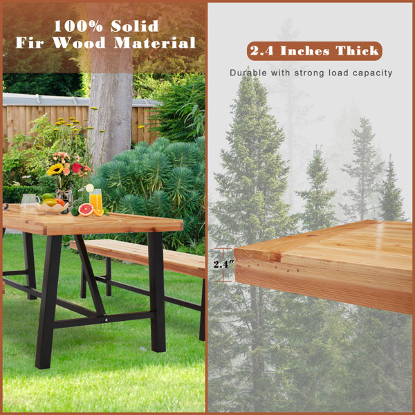 17 Stories Lulsgate Rectangular 2 - Person Outdoor Dining Set & Reviews ...