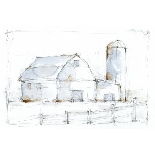 Rosalind Wheeler Barnyard Pencil Sketch I by Ethan Harper - Wrapped ...