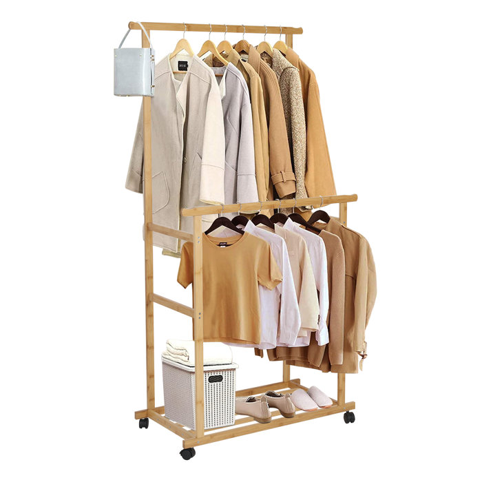 Ebern Designs Breeza 31.5'' Rolling Clothes Rack | Wayfair