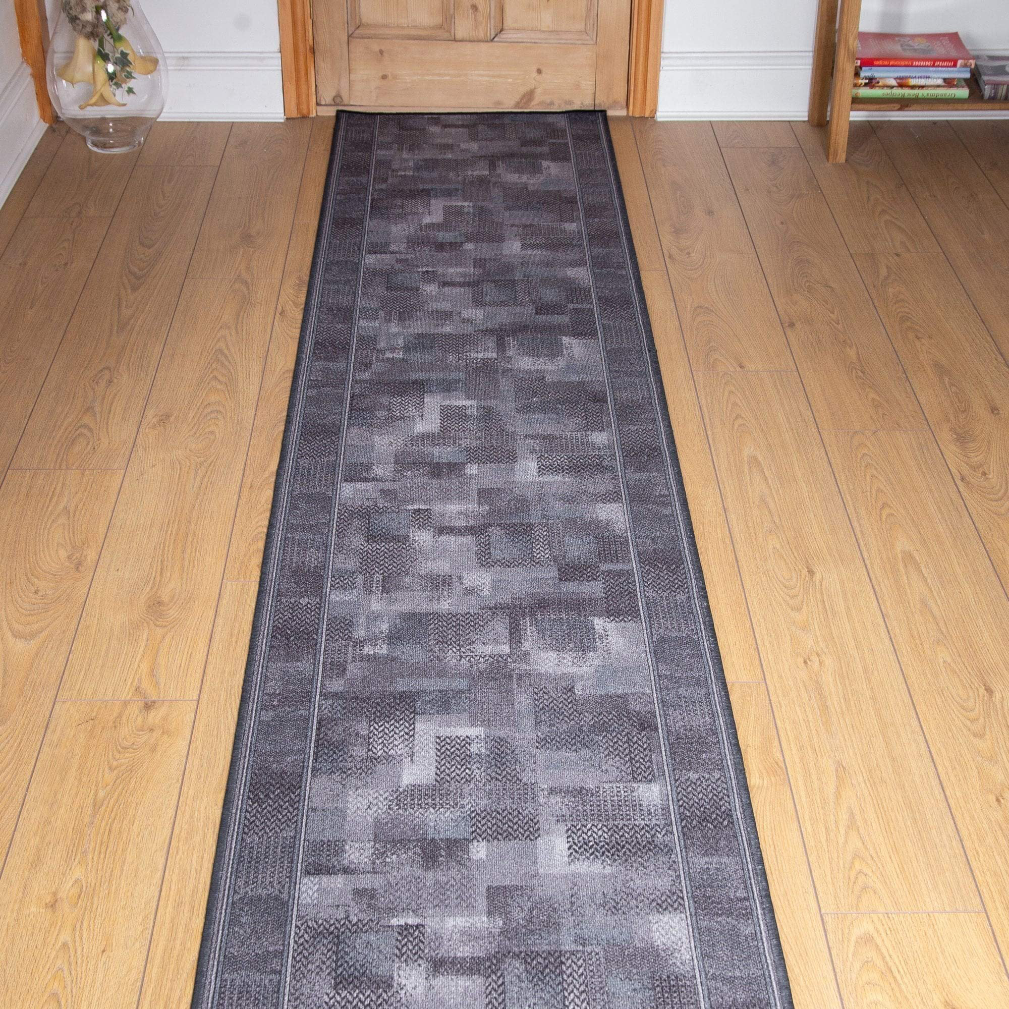 ClassicLiving Banner Looped/Hooked Graphite Hallway Runner Rug ...