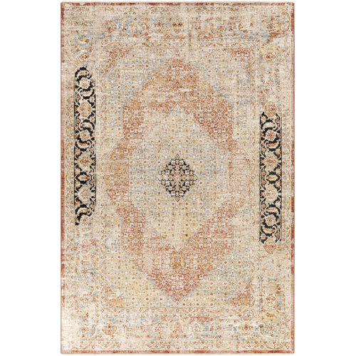 Langley Street Gorsuch Performance Rust/Black Rug | Wayfair