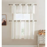 Gracie Oaks Jaklyn Crushed Texture Semi-Sheer Rod Pocket Curtain Panel ...