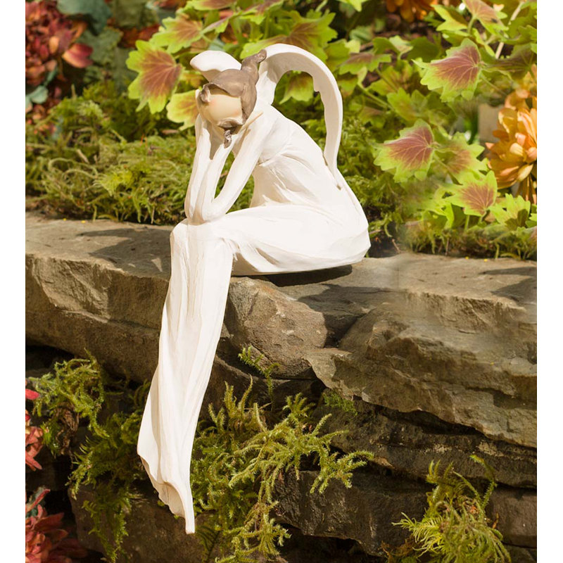 Wind & Weather Thinking Angel Garden Statue & Reviews | Wayfair