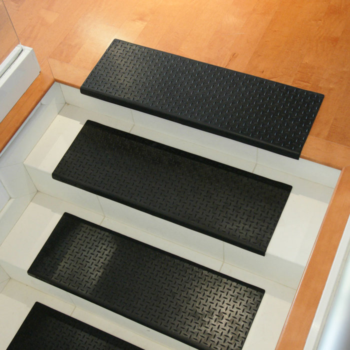 Rubber-Cal, Inc. "Diamond-Plate" Step Non-Slip Rubber Stair Tread ...