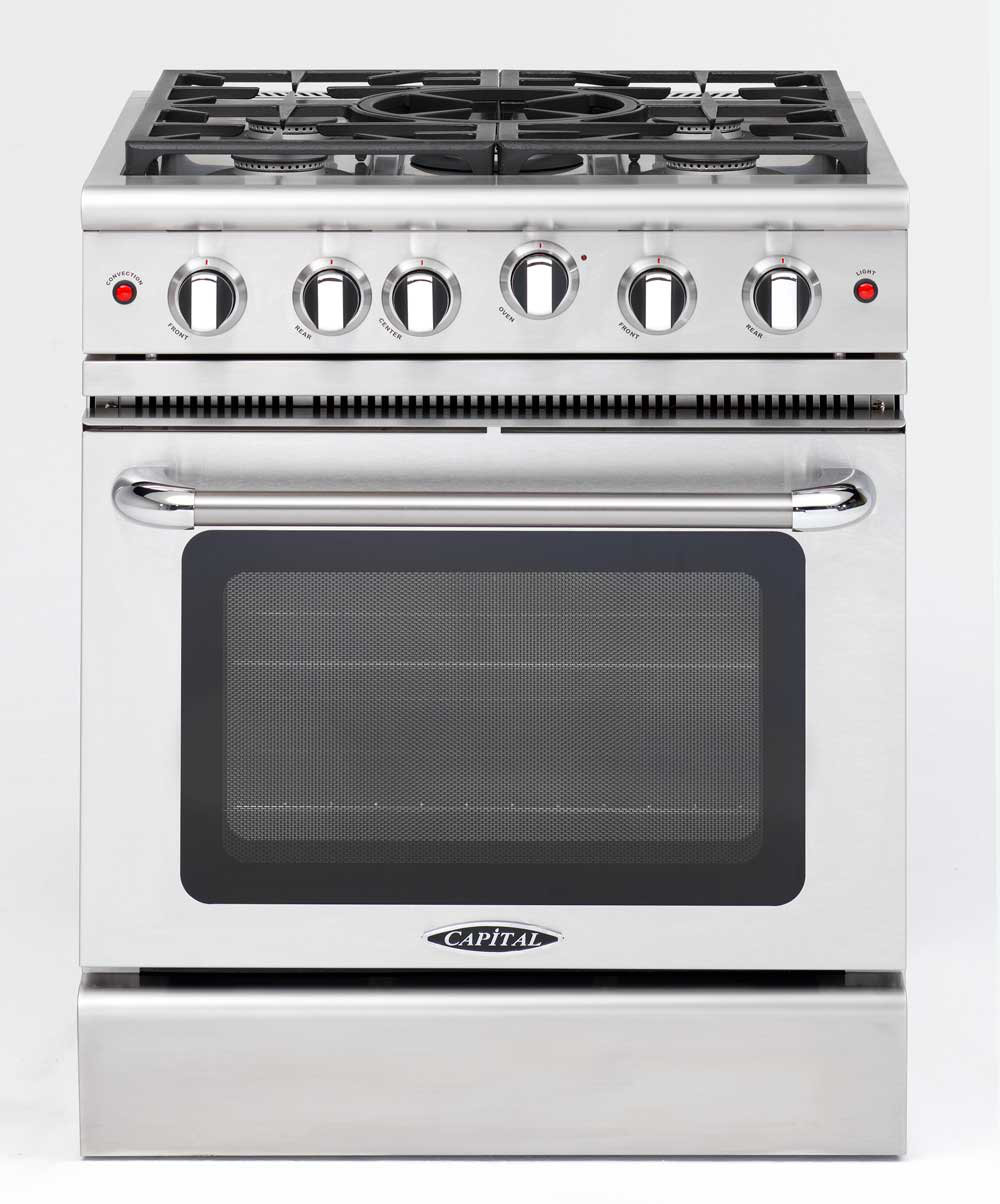 Capital Precision 30" 4.9 Cubic Feet Gas Freestanding Convection Range ...