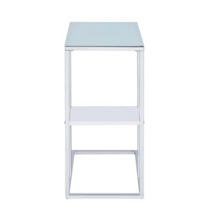 Orren Ellis Aderes 24'' Tall Glass C Table End Table & Reviews | Wayfair