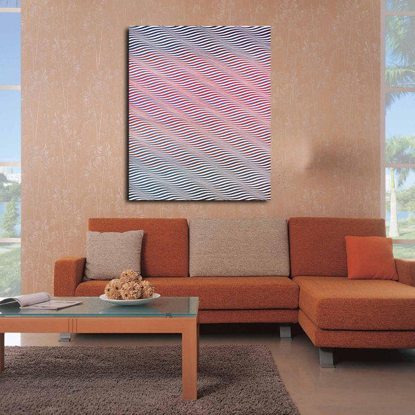 Ivy Bronx Bridget Riley Wall Art Cataract 3 by - Wrapped Canvas Graphic ...