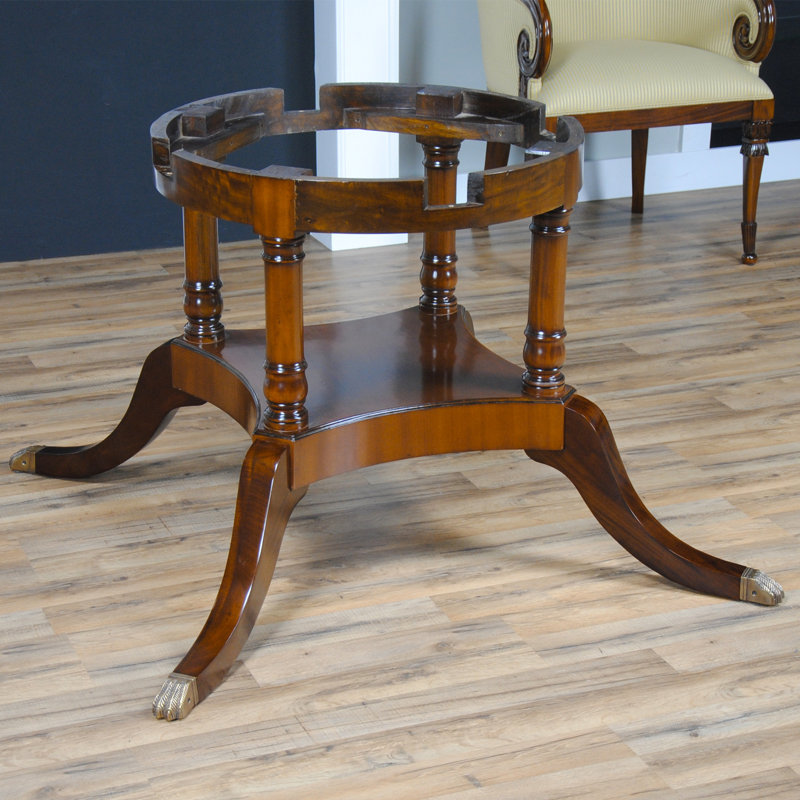 Niagara Mahogany Solid Wood Pedestal Dining Table | Wayfair