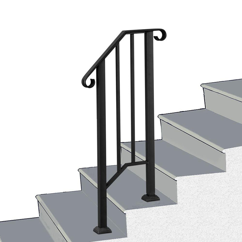 Red Barrel Studio® Fegley Metal Handrail Stair Railing & Reviews | Wayfair