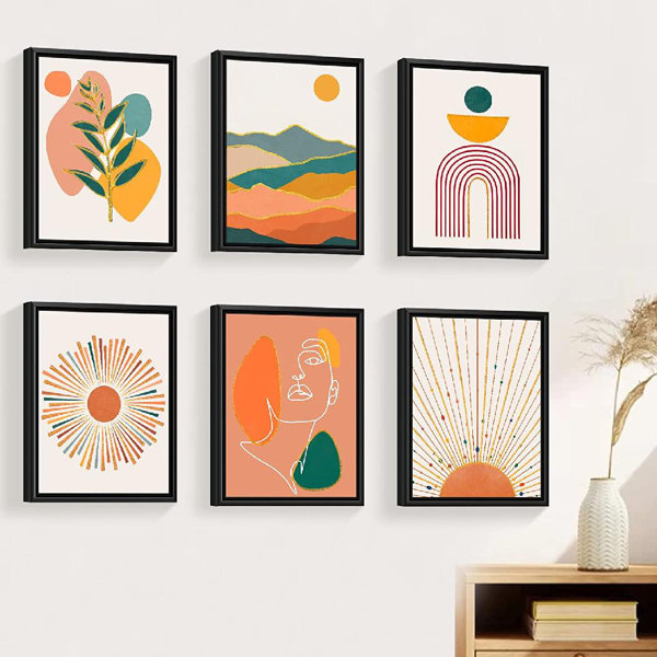 George Oliver 6 Piece Floater Frame Graphic Art Set on Canvas | Wayfair