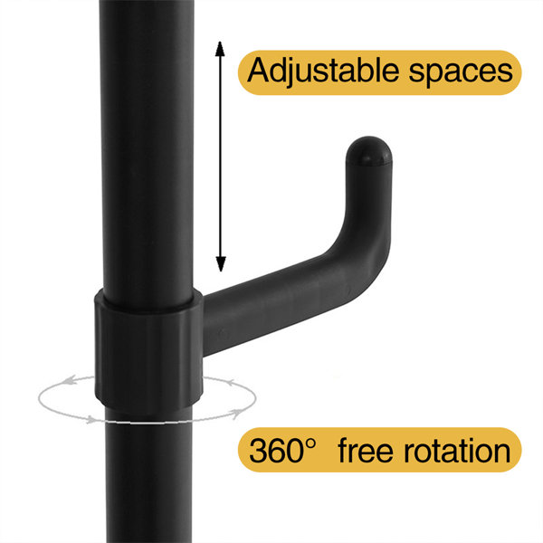 Rebrilliant Adjustable Laundry Pole Clothes Coat Hanger Diy Floor Free ...