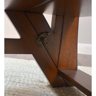 Plow & Hearth 3 - Step Wood Folding Small Step Ladder | Wayfair