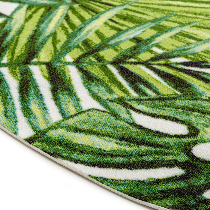 DECOMALL SUNSHINE Tropical Plants Outdoor Rugs Green | Wayfair