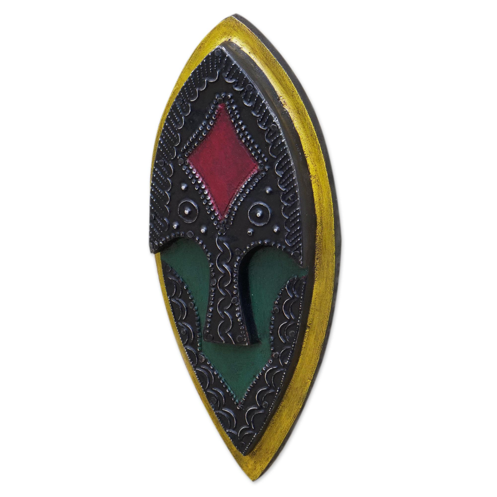 Bungalow Rose Oblong Shadow Ii African Wood Mask Wall Décor | Wayfair