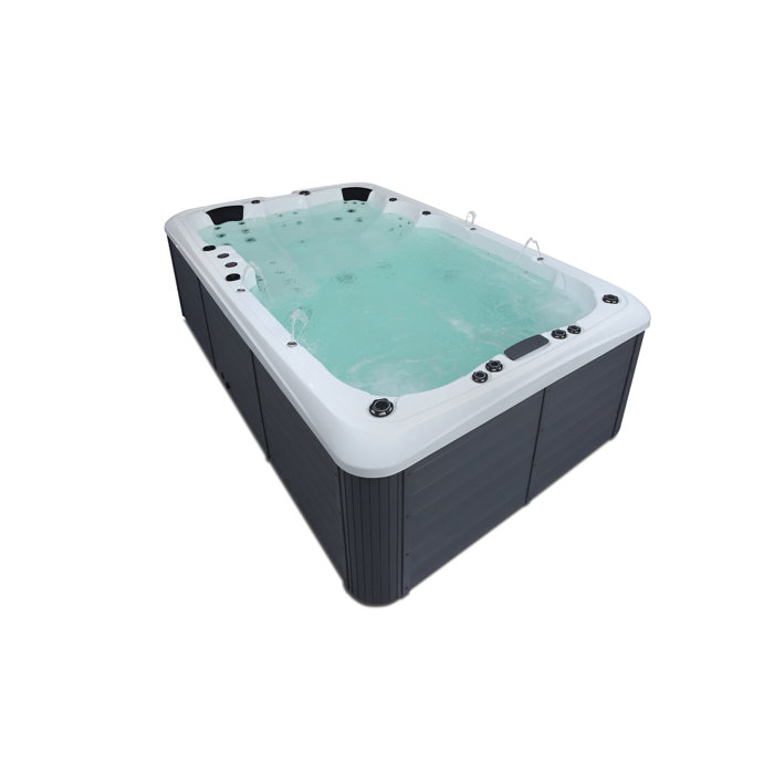 Comfort Hot Tubs 50 - Jet Acrylic Rectangular Hot Tub in Gray | Wayfair