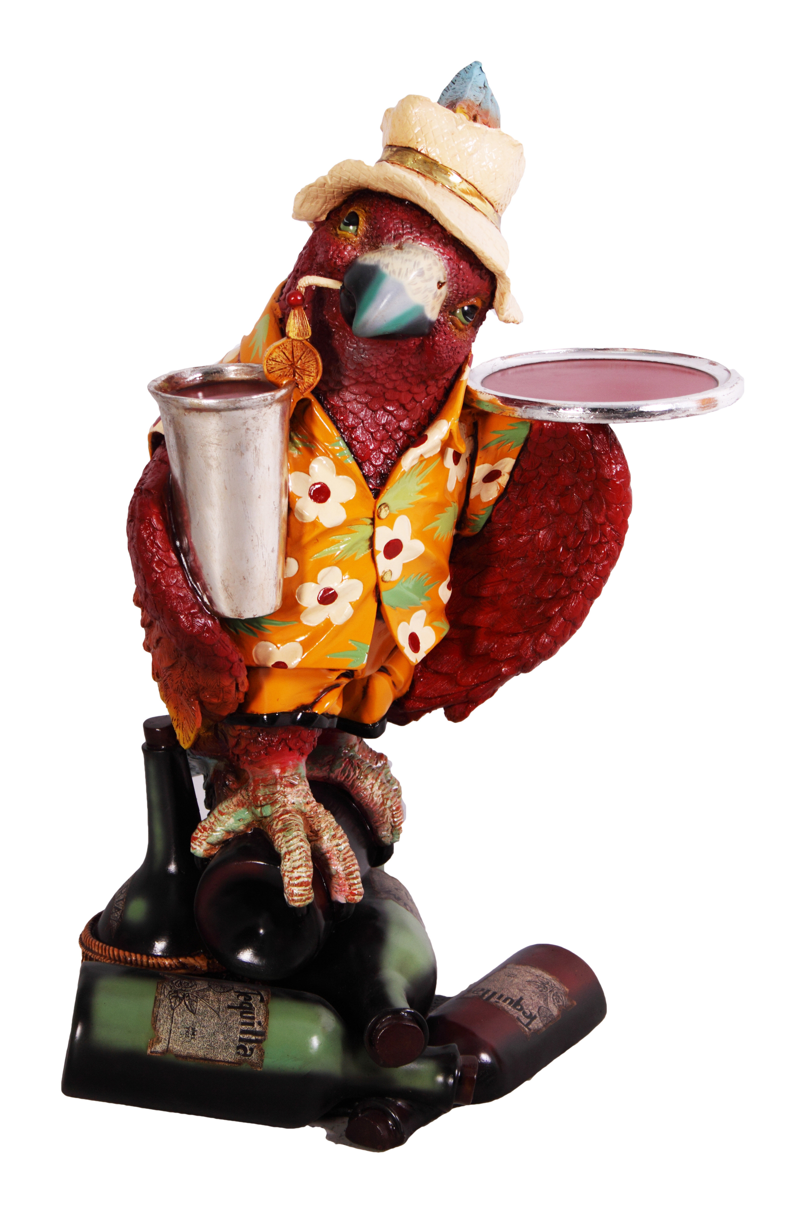Bayou Breeze Boynton Parrot Butler with Tray | Wayfair