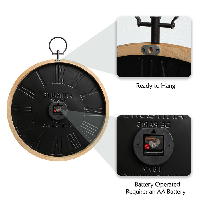 Gracie Oaks Jamel Metal Wall Clock & Reviews | Wayfair