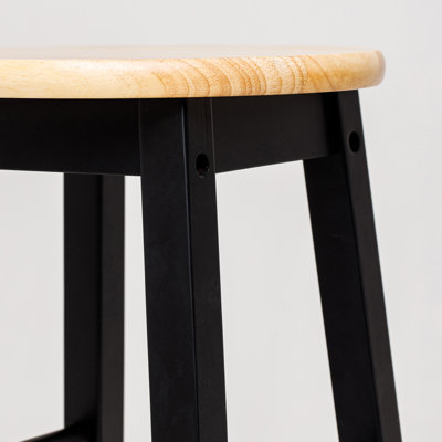 Winston Porter Robin Solid Wood Short & Bar Stool & Reviews | Wayfair