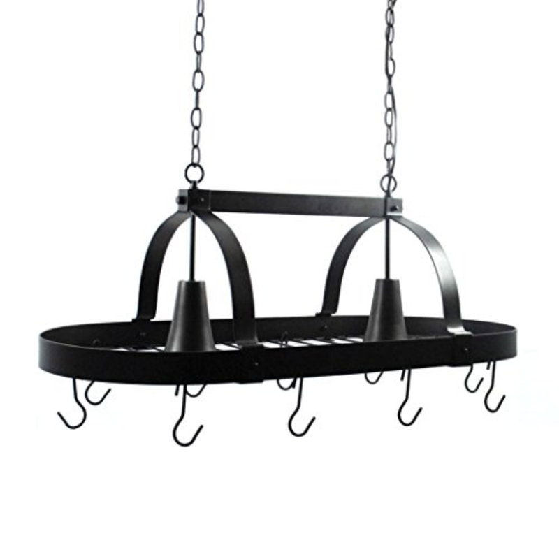 Prep & Savour Acuna 2-Light Kitchen Hanging Pot Rack & Reviews | Wayfair