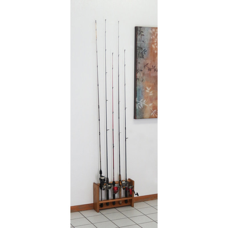 Wooden Mallet Wall Mounted Fishing Rack & Reviews | Wayfair