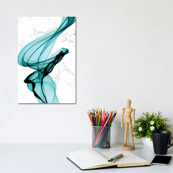 Metro Lane Teal Ribbons I by Irena Orlov - Wrapped Canvas Graphic Art ...