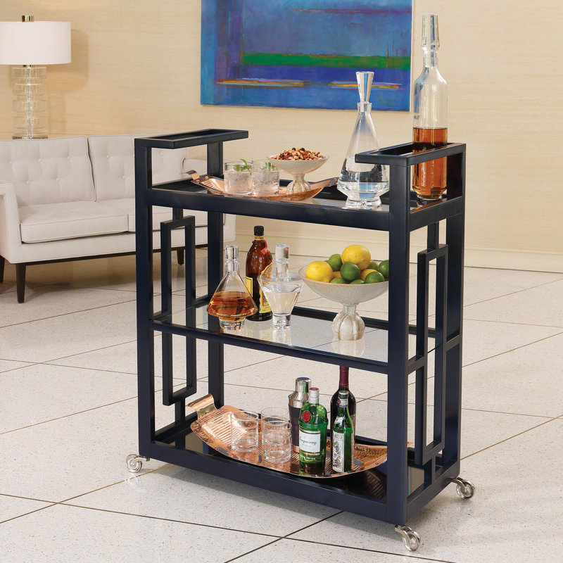 Global Views Grid Block Bar Cart | Wayfair