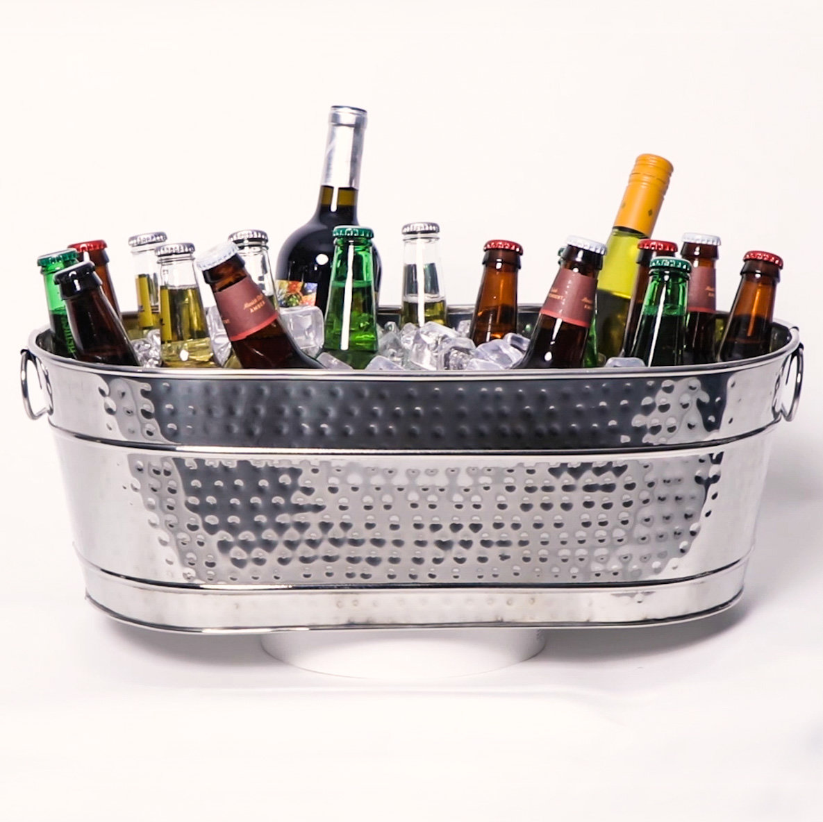 Charlton Home® Norberto Hammered Party Wine Chiller Beverage Tub ...