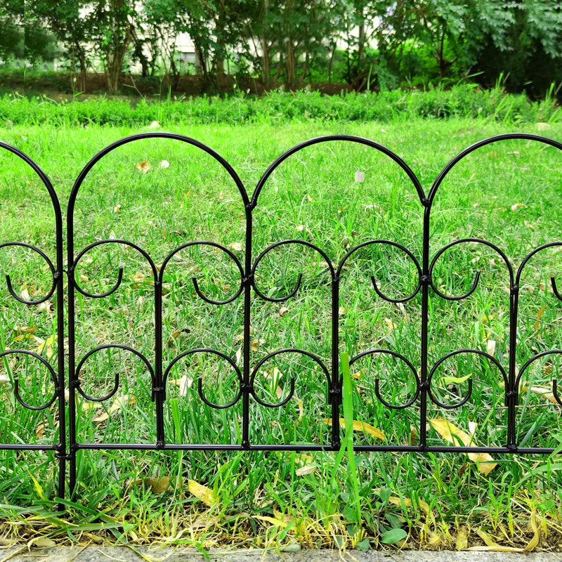 thealyn 16in.H x 18in.W Decorative Metal Garden Landscape Fencing | Wayfair