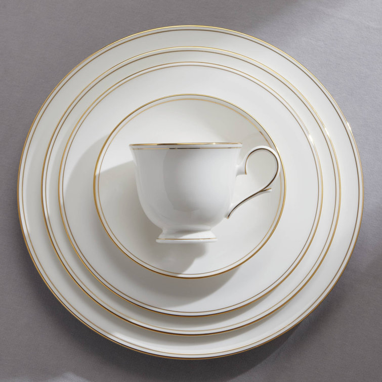 Lenox Federal Gold 5 - Piece Porcelain China Dinnerware Set, Service ...