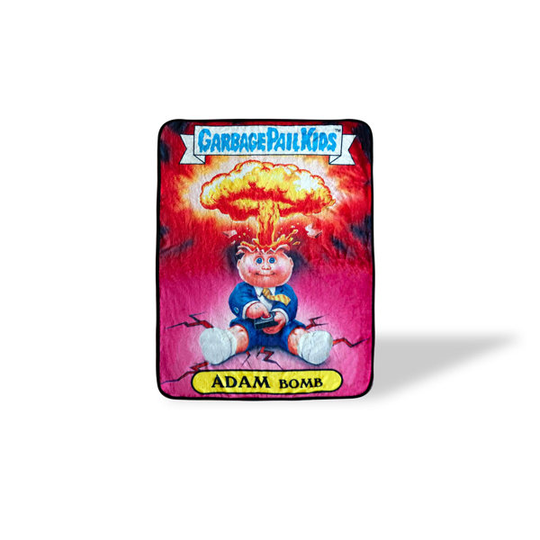 Just Funky Garbage Pail Kids Adam Bomb Fleece Throw | Wayfair