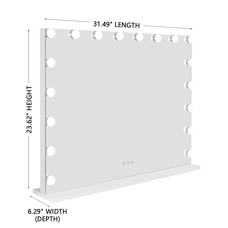 Willa Arlo Interiors Alongi Rectangle LED Mirror & Reviews | Wayfair