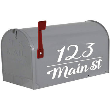 VWAQ Custom Letters Personalized Decals Street Address Mailbox Cover ...