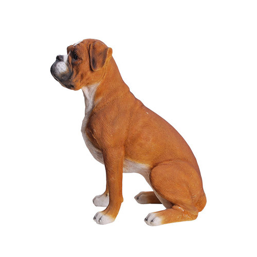 Hi-Line Gift Ltd. Sitting Boxer Dog Statue & Reviews | Wayfair