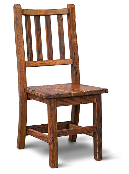 Millwood Pines Fairbury Solid Wood Slat Back Side Chair in Brown | Wayfair