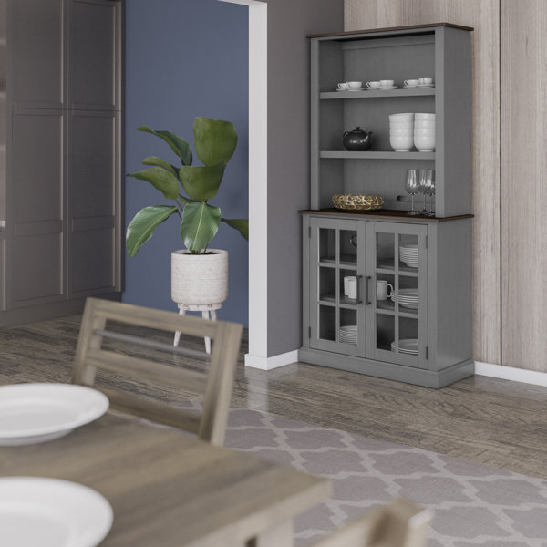 Laurel Foundry Modern Farmhouse Truby Traditional Hutch For Kitchen And ...