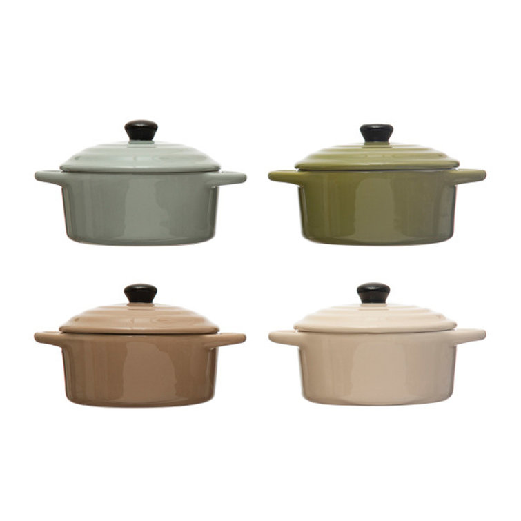 Creative Co-Op 4 Piece Stoneware Bakeware Set | Wayfair