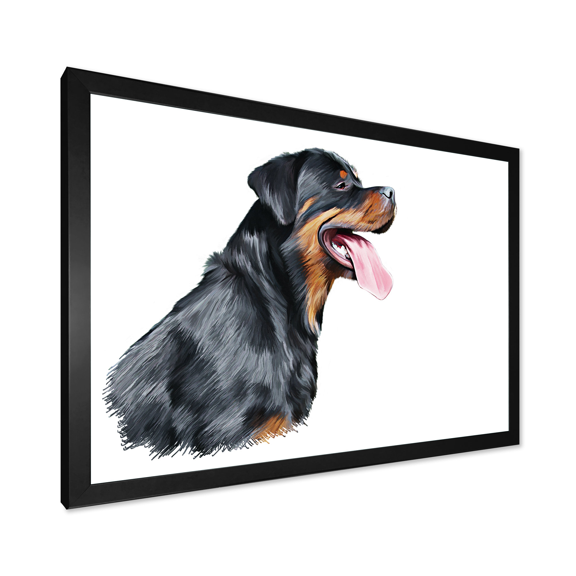 Winston Porter Drawing Of The Dog Rottweiler II - on | Wayfair