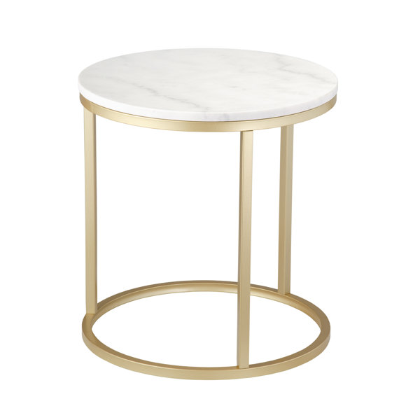 Hazelwood Home Marble Side Table & Reviews | Wayfair.co.uk