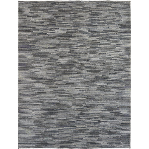 Gracie Oaks Shutesbury Hand Knotted Gray Area Rug | Wayfair