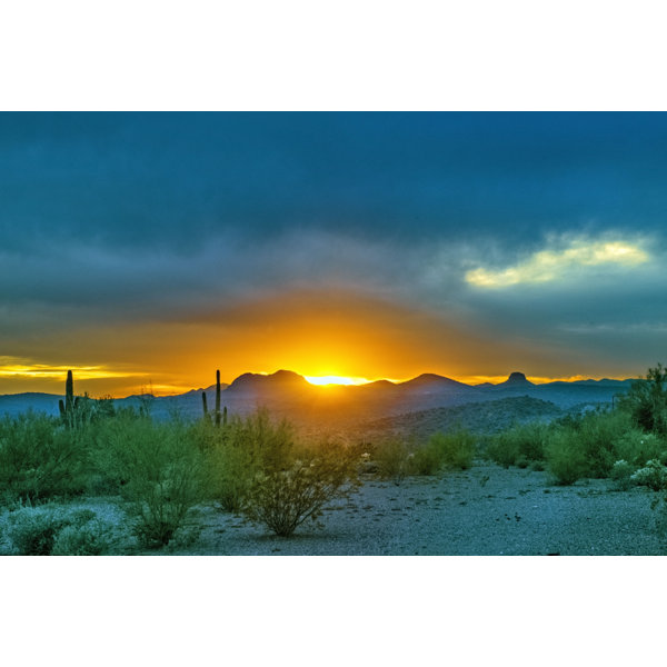 Union Rustic Desert With Sunset - Wrapped Canvas Photograph | Wayfair