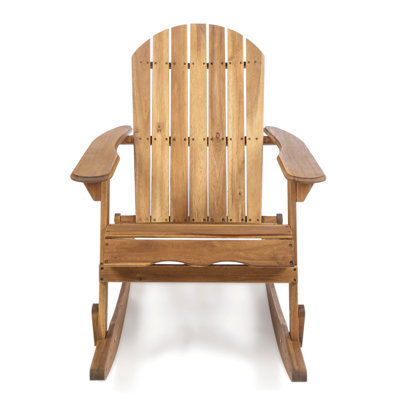 Rosecliff Heights Crossen Solid Wood Rocking Adirondack Chair & Reviews ...