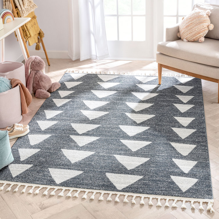 Well Woven Kennedy Triangles Grey Children's Rug & Reviews | Wayfair.co.uk