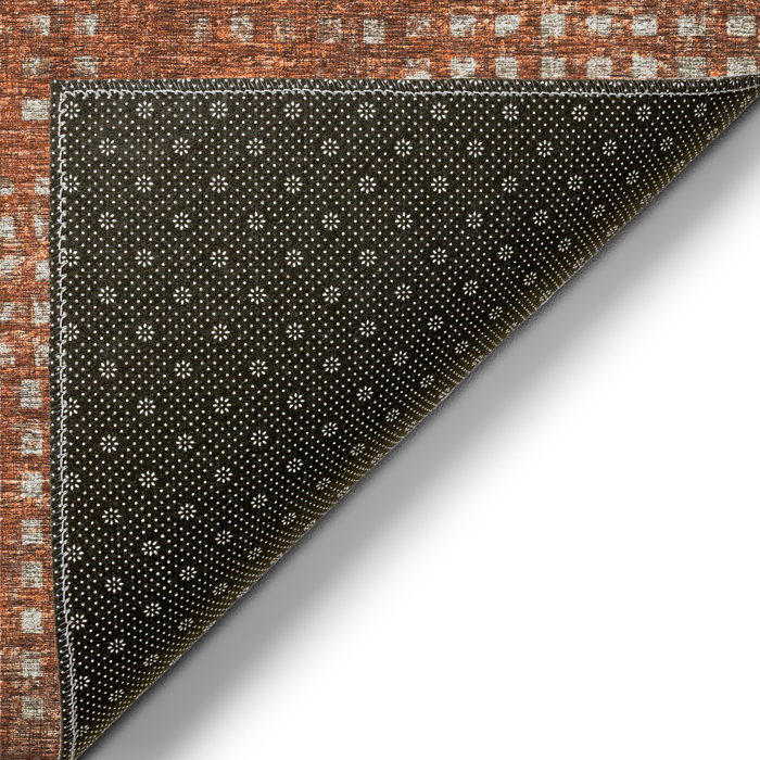 Corrigan Studio® Contemporary Red Houndstooth 3'' X 5'' Area Rug ...