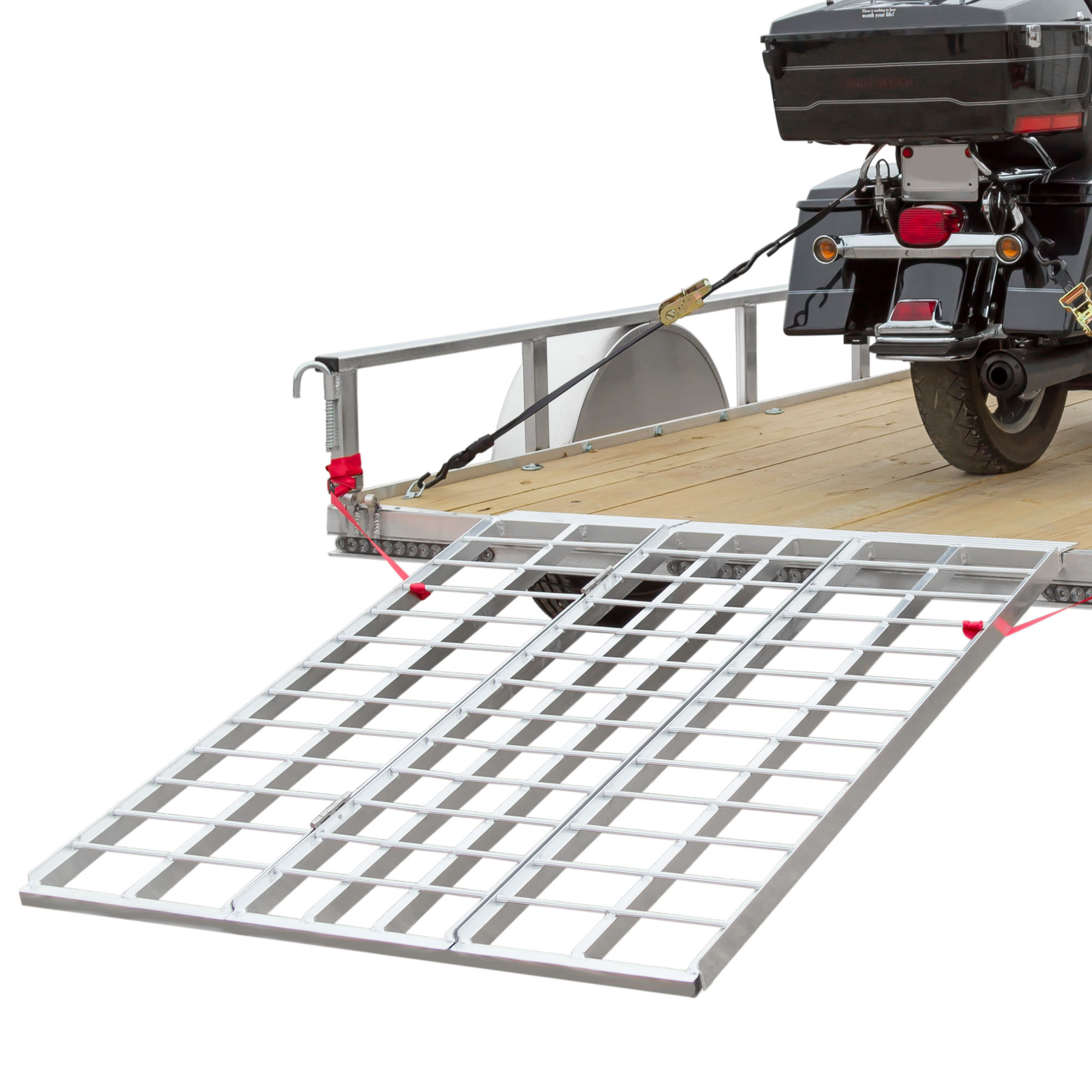 Black Widow Aluminum Tri-Fold Motorcycle Ramp | Wayfair