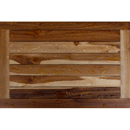 EcoDecors Earthy Teak Classic 24'' W Teak Shower Bench & Reviews | Wayfair