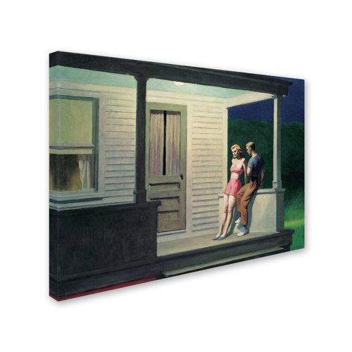 Vault W Artwork Edward Hopper Summer Evening On Fabric by Edward Hopper ...