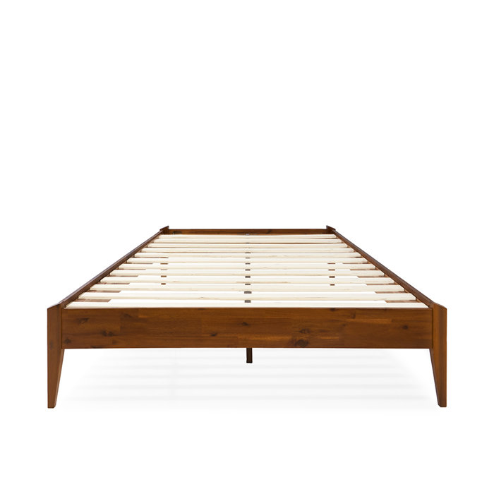 Ebern Designs Dinkee Solid Wood Platform Bed without Headboard, Mid ...